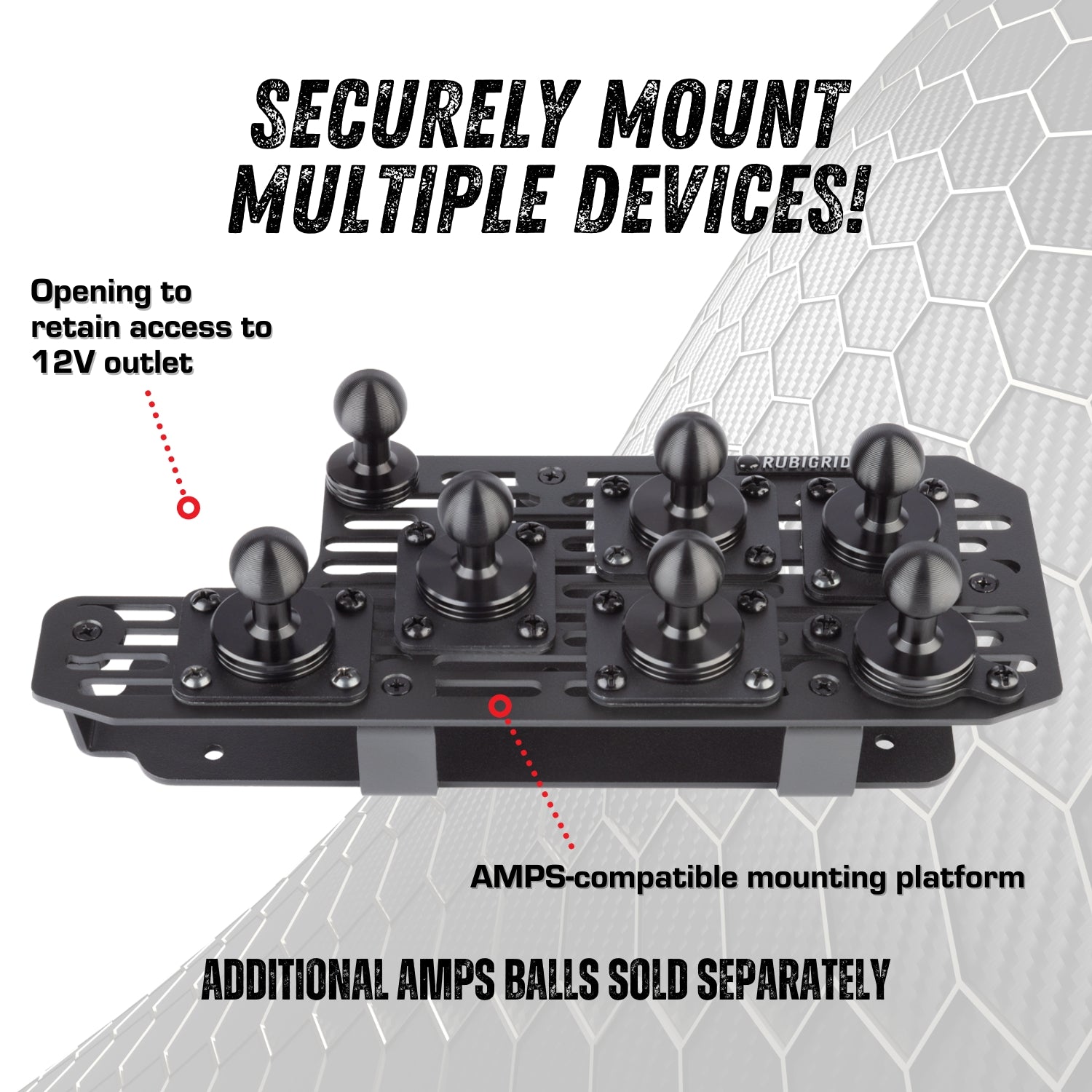 RubiGrid® 2022+ Toyota Tundra & 2023+ Toyota Sequoia Dash Mount Phone ...