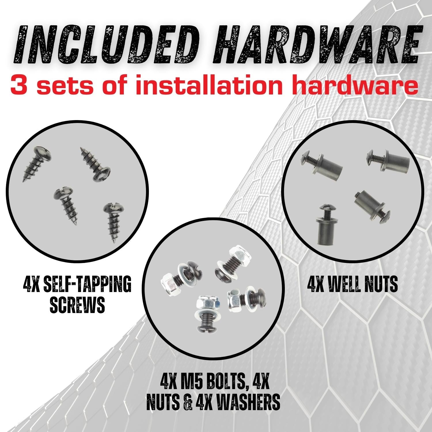 4-Hole AMPS Metal Mounting Plate with Integrated 20mm Ball + 3x Sets o ...