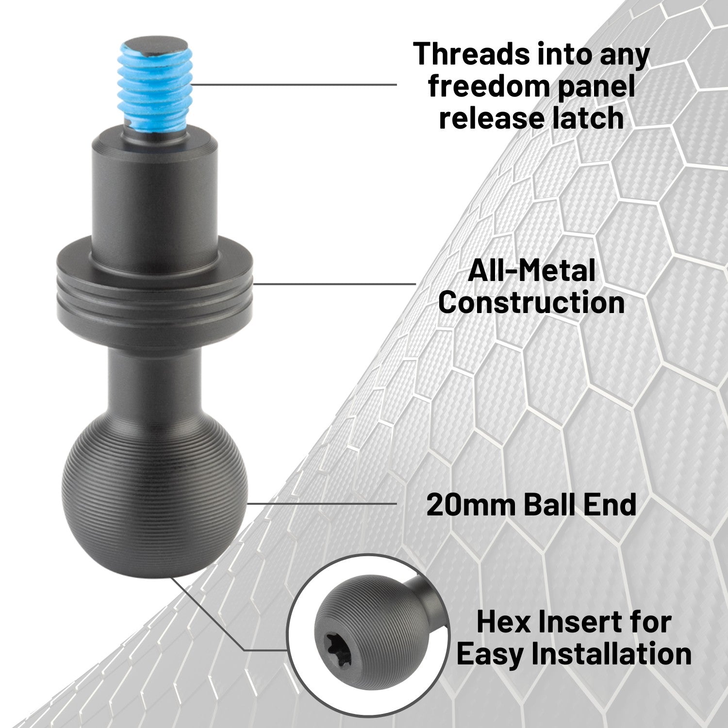2007-2018 Jeep Wrangler JK Freedom Panel Ball Mount - Bulletpoint ...