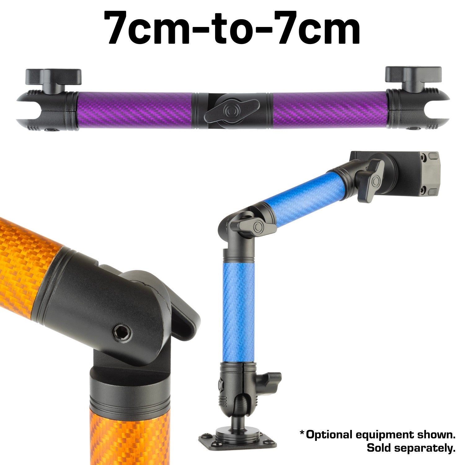 Matte Color Carbon Fiber Adjustable Mounting Arms & Articulating Joint ...