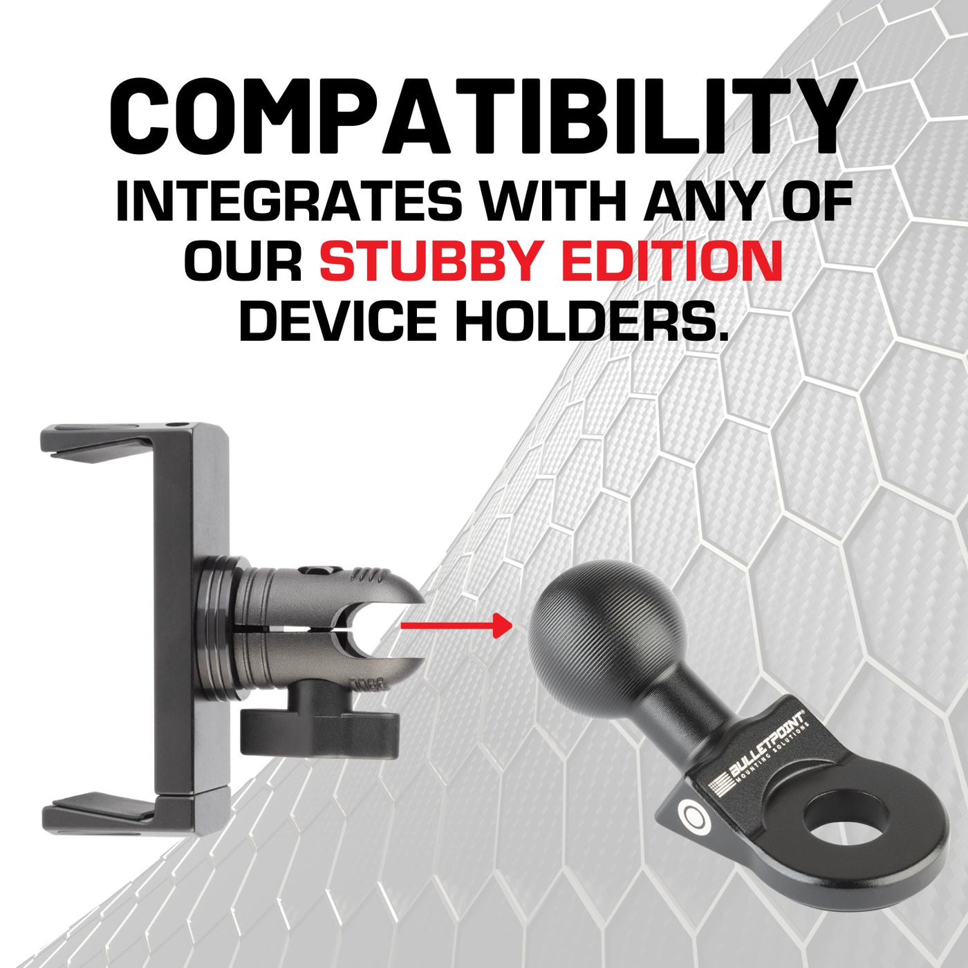 Aluminum Angled Bolt Mount with Integrated 20mm Ball - Bulletpoint ...