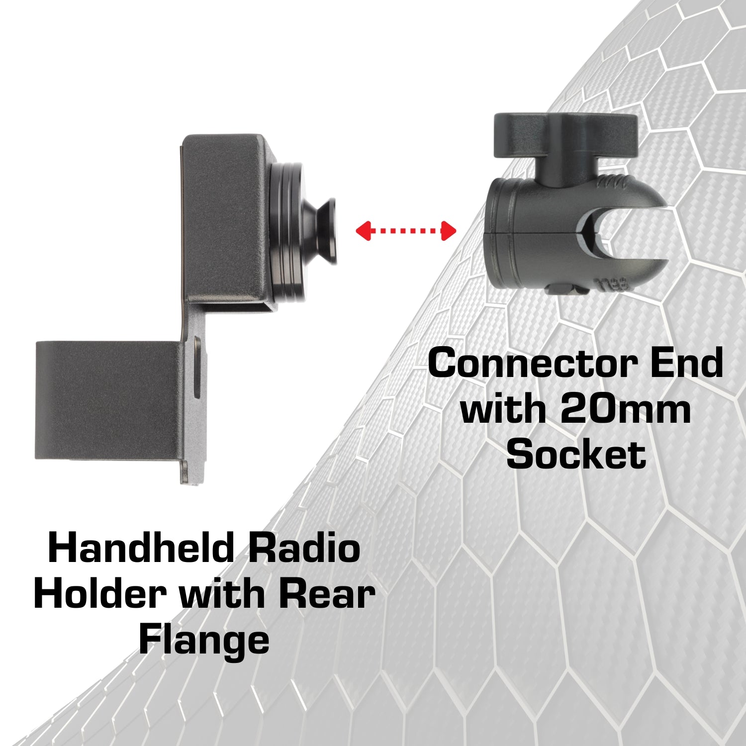 Handheld Radio Holder Nubby Edition - Bulletpoint Mounting Solutions