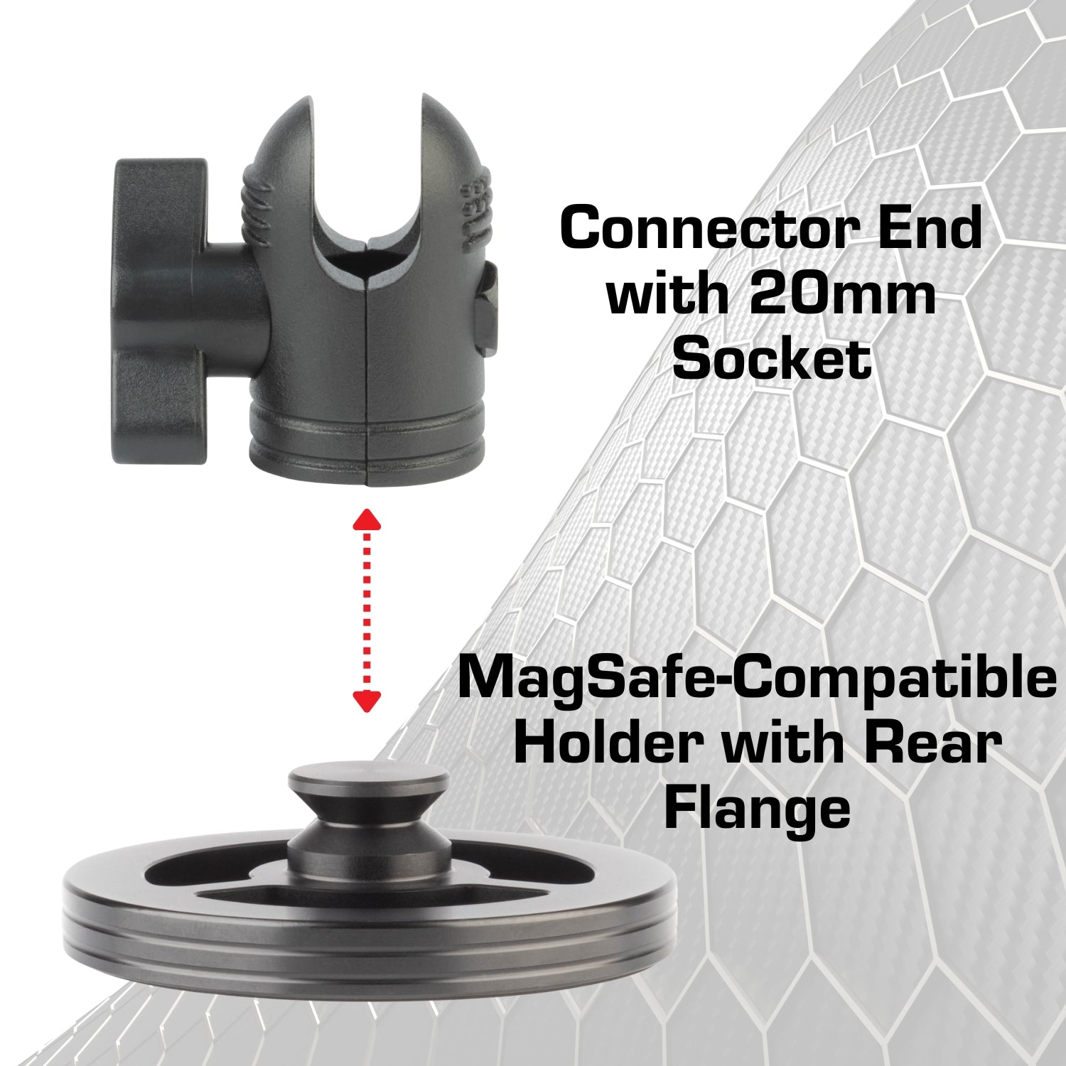 1/4"-20 Aluminum Camera Adapter with 20mm Connector End Stubby Edition ...