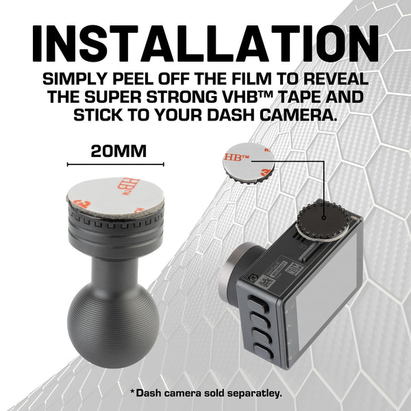 Magnetic Dash Camera Adapter with 20mm Ball Mount - Bulletpoint ...