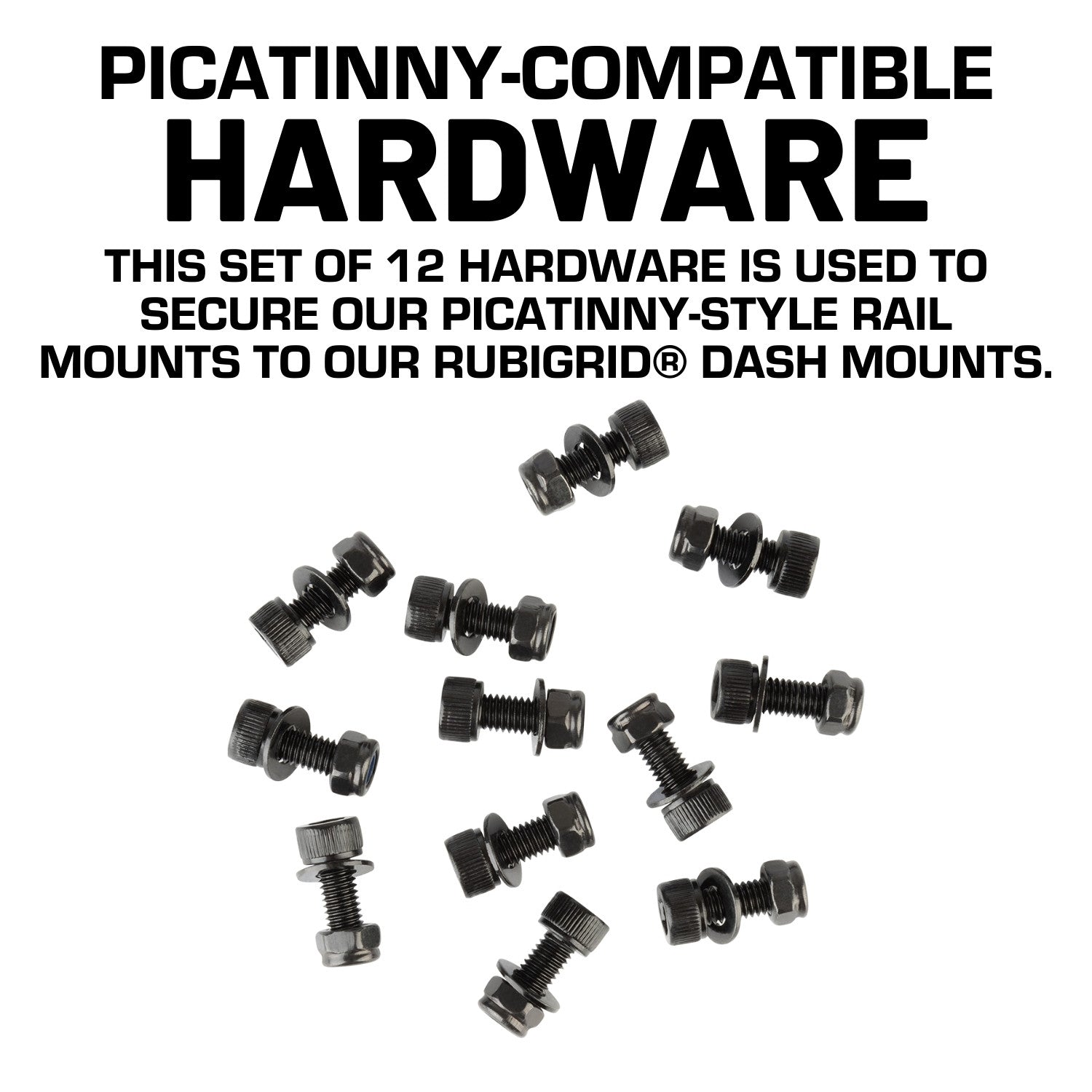 Picatinny-Style Rail Hardware Set Allen Bolts + Nuts + Washers (Set of ...