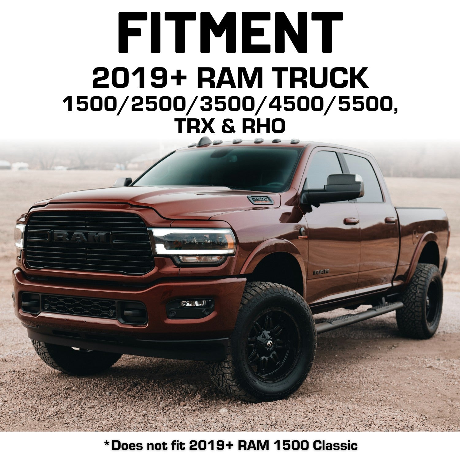 RubiGrid® V2 2019+ RAM Truck 1500/2500/3500/4500/5500 + TRX Dash Mount ...