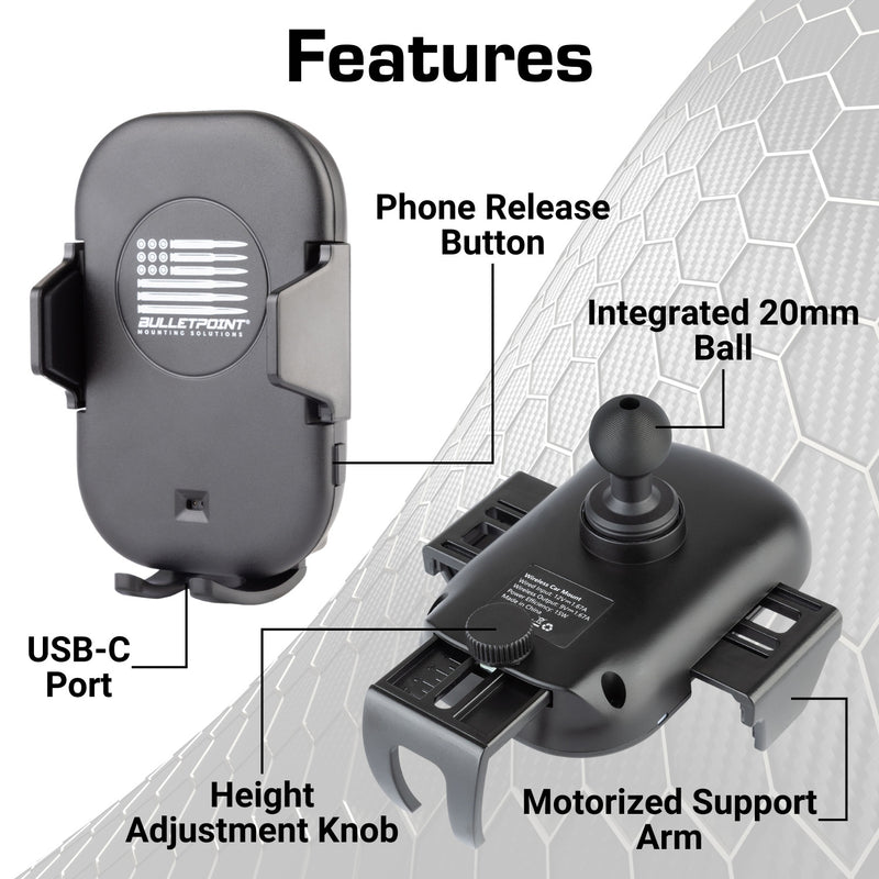 Phone Holders with Wireless Charging - Bulletpoint Mounting Solutions