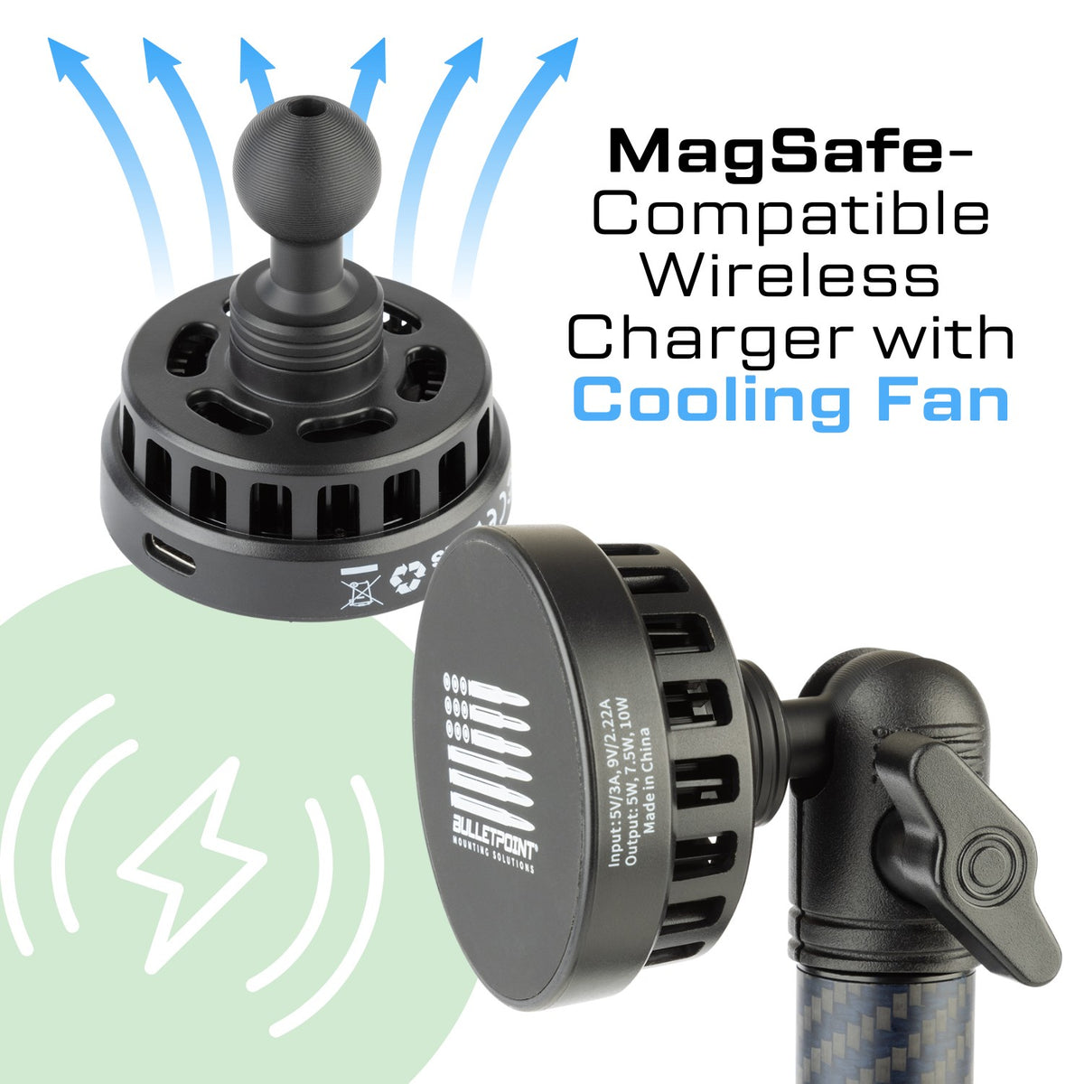 MagSafe-Compatible Wireless Phone Charger with Cooling Fan ...