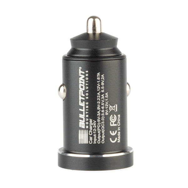 12V Cigarette Lighter Dual Socket USB-C + USB QC 3.0 Power Adapter ...