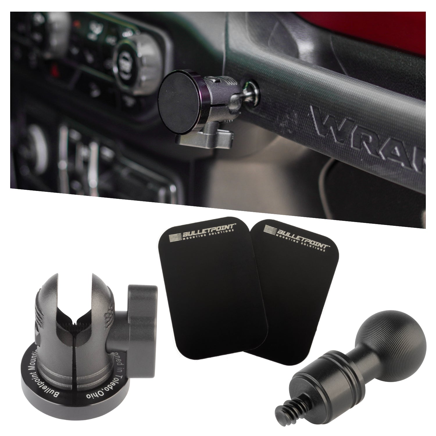 2018-2023 Jeep Wrangler JL + 2020-2023 Jeep Gladiator Grab Bar Mountin ...