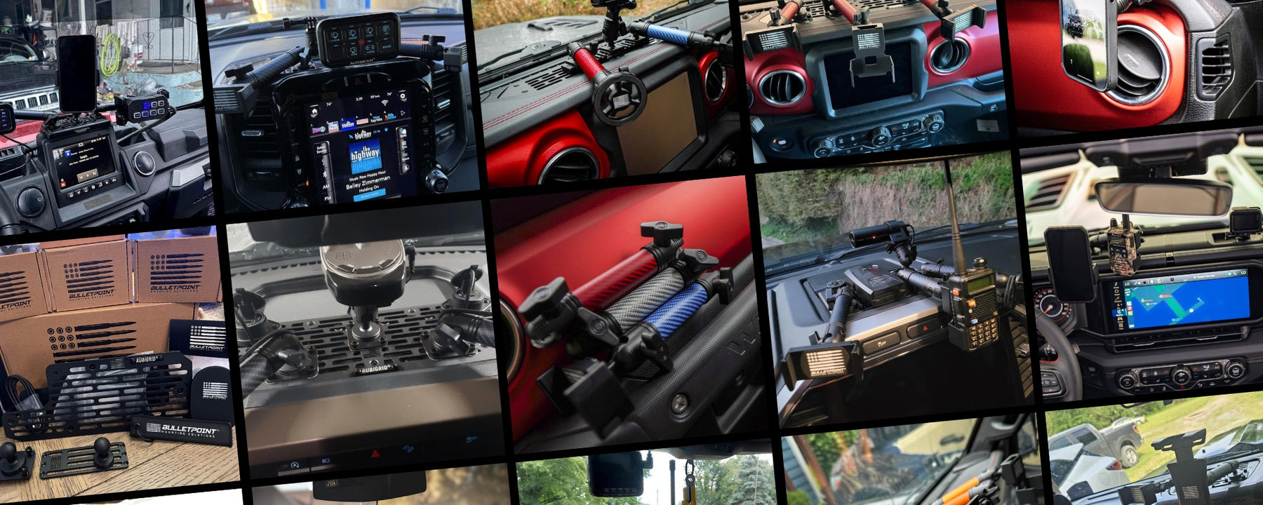 Bulletpoint Mounting Solutions for Jeep, RAM, Ford, Chevy, GMC, Toyota