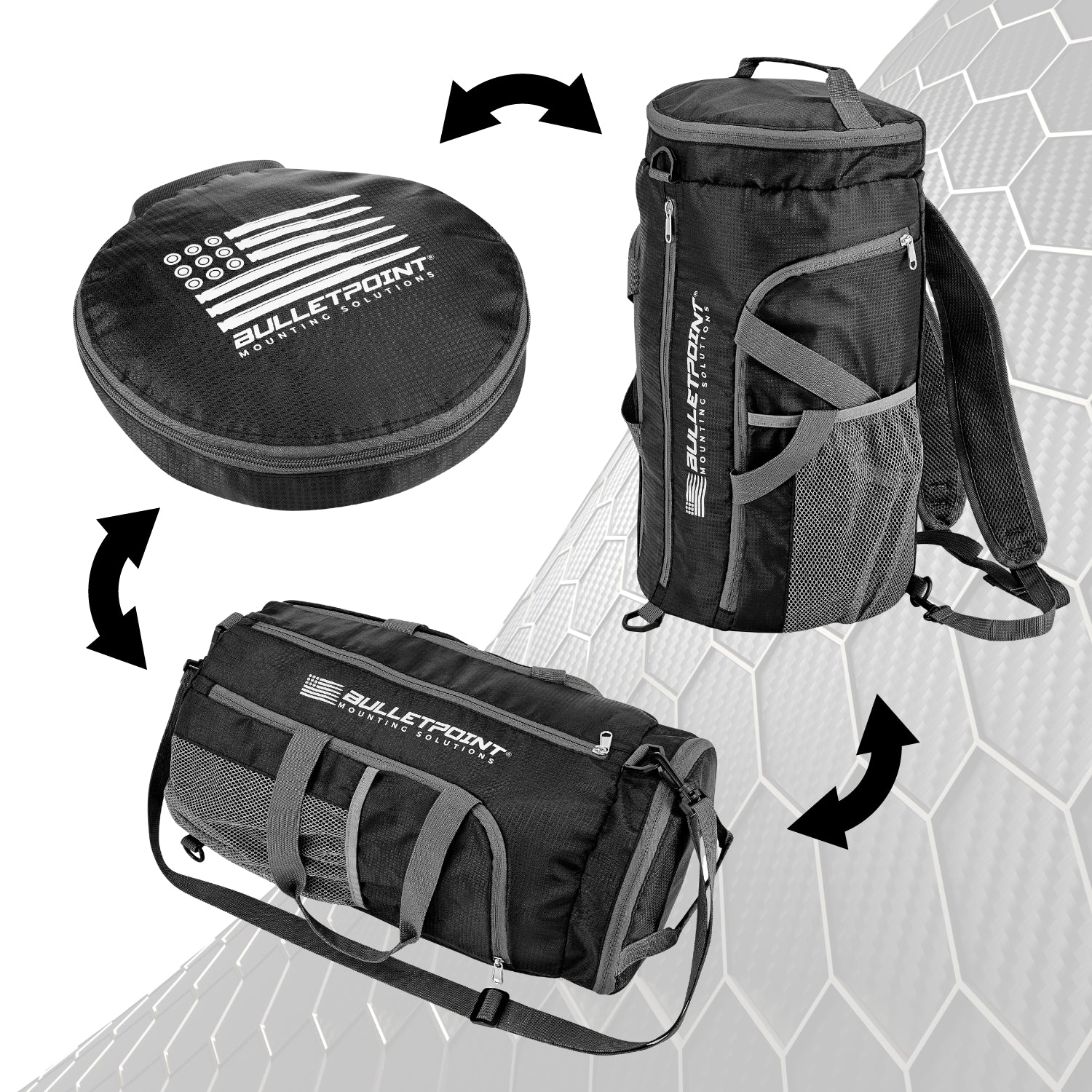 Bulletpoint 2-in-1 Duffle Bag Backpack - Bulletpoint Mounting Solutions
